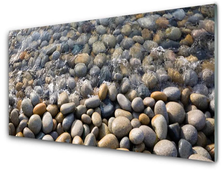 Obraz na skle Kameny Voda Umění 100x50 cm