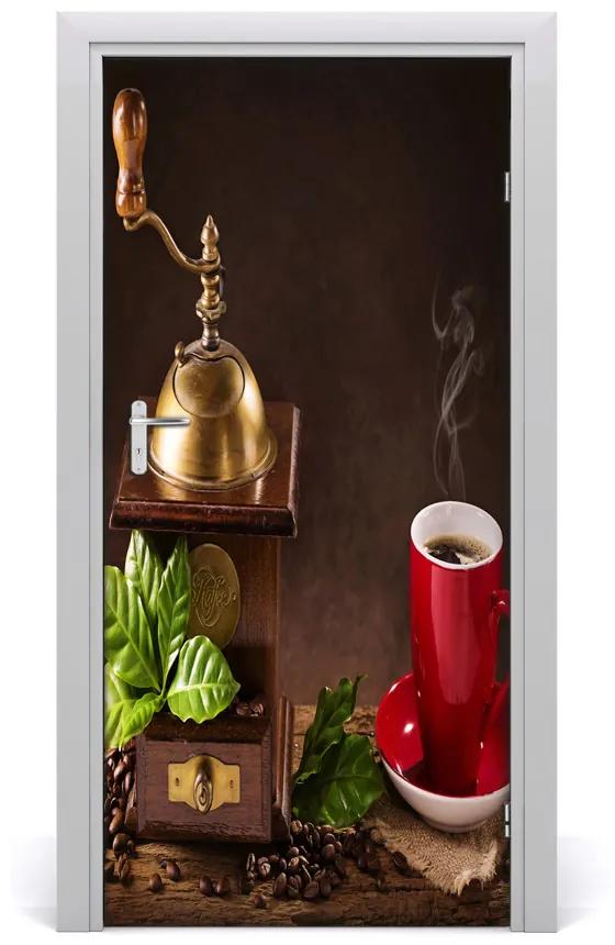 Fototapeta na dveře samolepící mlýnek na kávu 85x205 cm