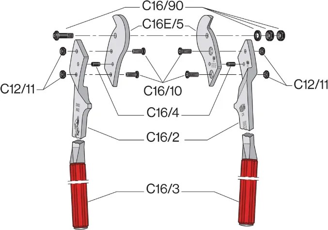 FELCO C16E Kleště pro střih elektrických kabelů FEC16E