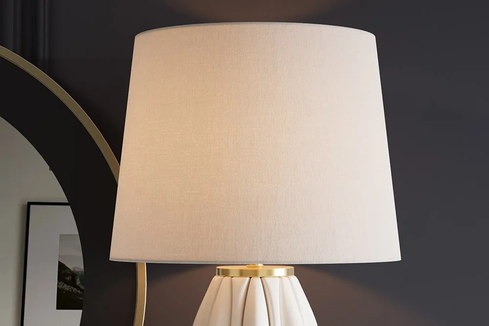 Designová stolní lampa Amira 70 cm bílá