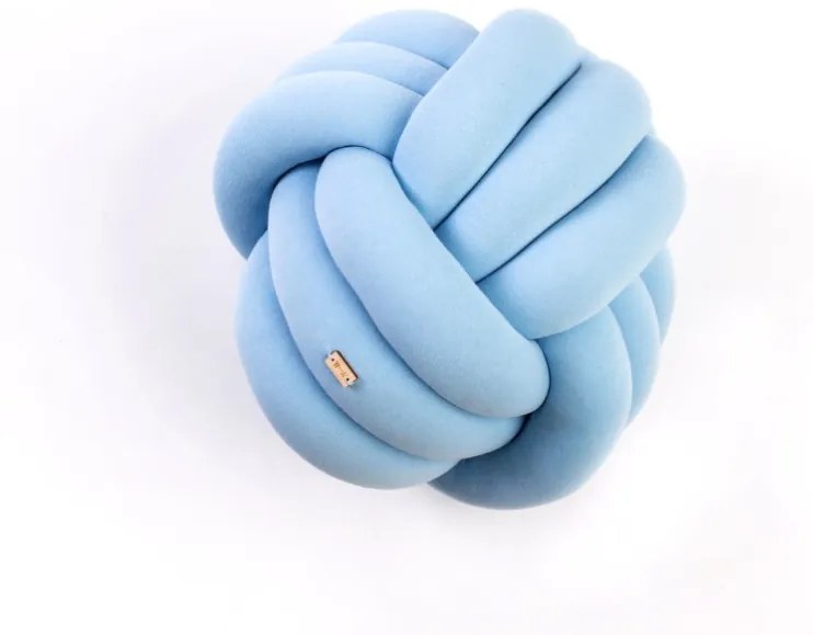 Woodnwool Polštářek uzel Ball, 32 cm Barva: nebesky modrá