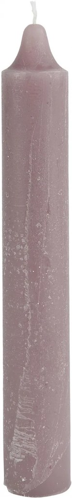 IB LAURSEN Vysoká svíčka Rustic Malva 25 cm, růžová barva, vosk