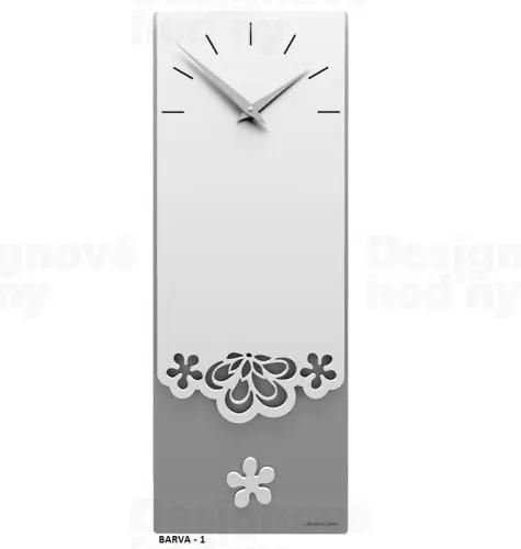 CalleaDesign 56-11-1 Merletto Pendulum bílá-1 - ral9003 59cm nástěnné hodiny