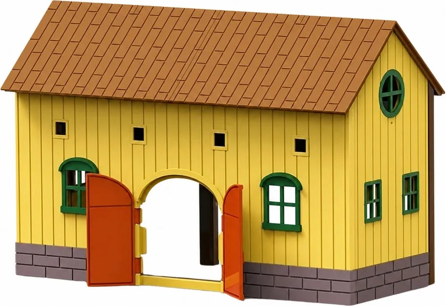 LEAN Toys Sada „Farma, chov, traktor, překážková dráha, skokanské překážky, koně, figurky“ – 72 dílů