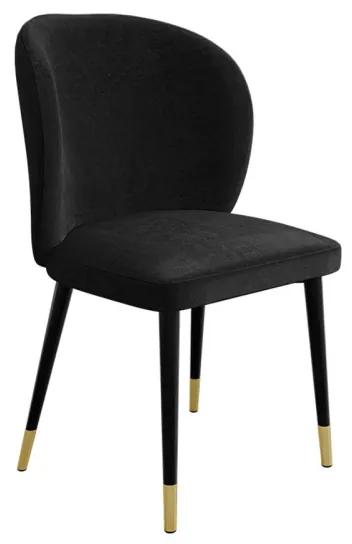 Židle Perkoz, Potah: Magic Velvet 2209, Barvy nožiček: černá / černá + zlatá