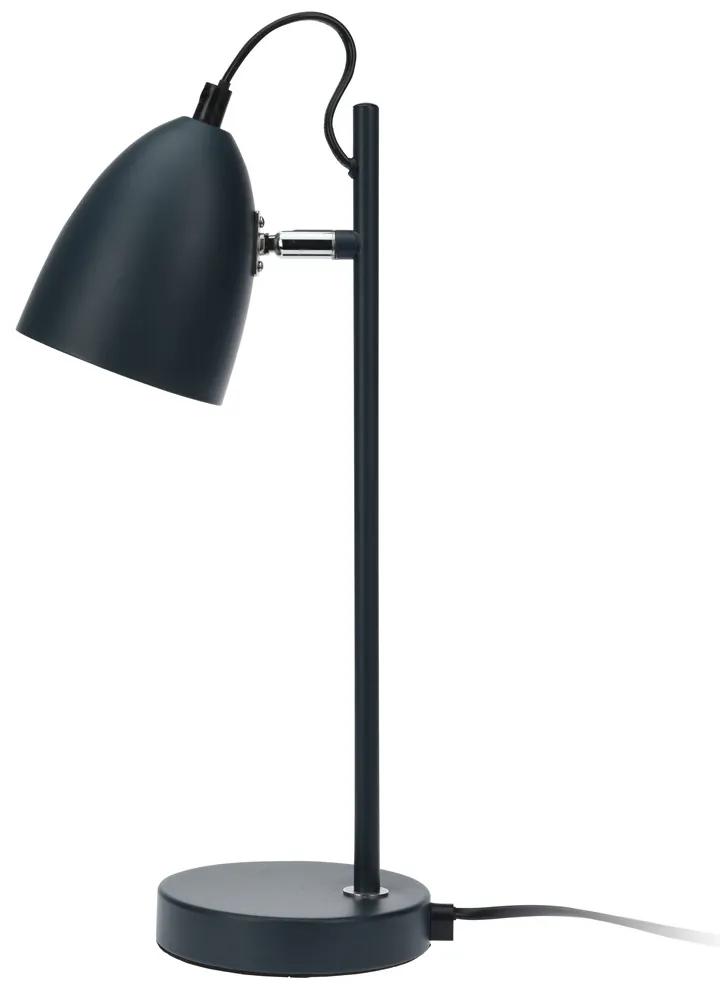Kovová stolní lampička stojací na stůl 37cm - barva šedá