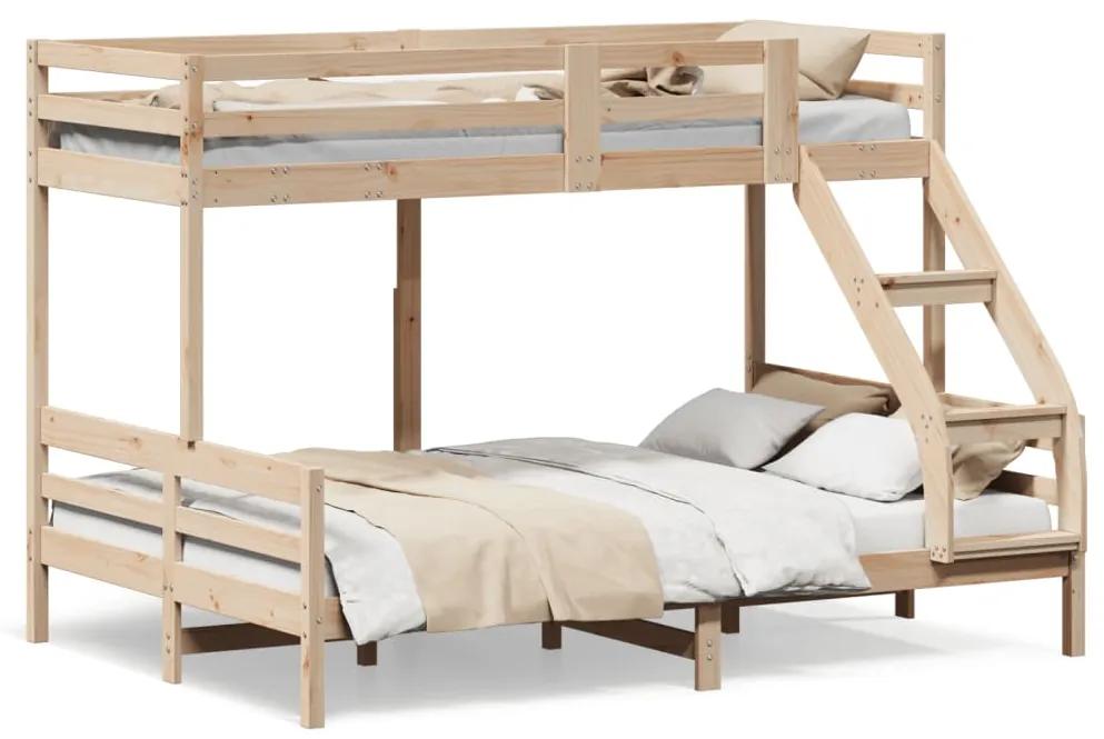 Patrová postel 80 x 200/140 x 200 cm masivní borové dřevo,  3207181