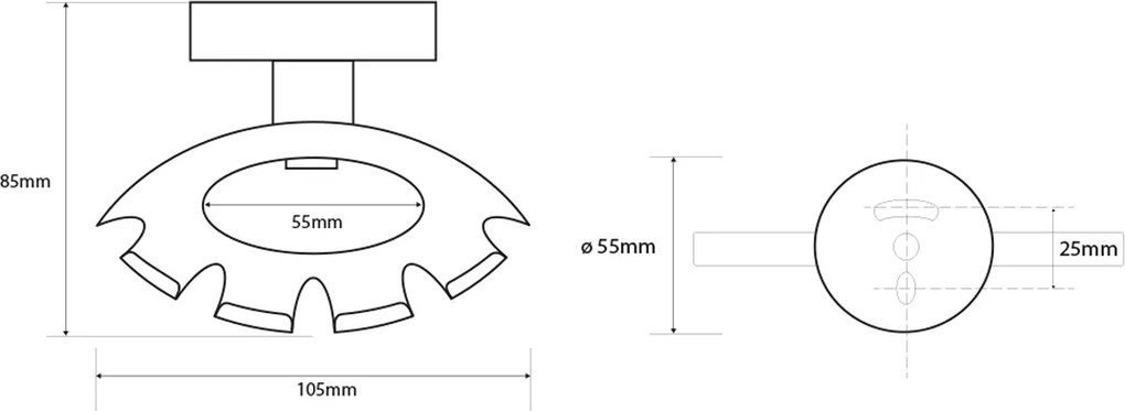 Sapho Sapho, X-ROUND držák kartáčků, chrom, XR901