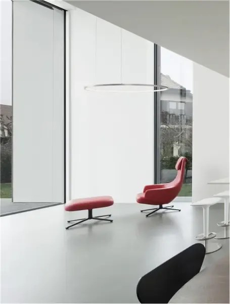 LED lustr Tarquin 100 Stříbrná