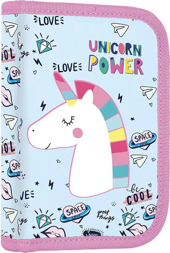 Oxybag Penál 1 p. 2 chlopně, prázdný Unicorn iconic