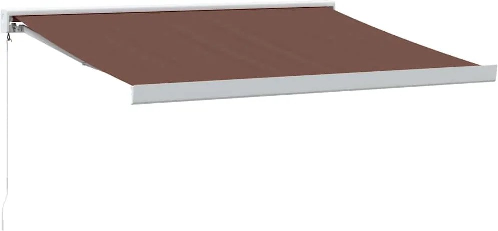 Ručně zatahovací markýza hnědá 350 x 250 cm 3215719