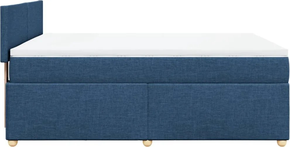 Box spring postel s matrací modrá 140x200 cm textil 3289002
