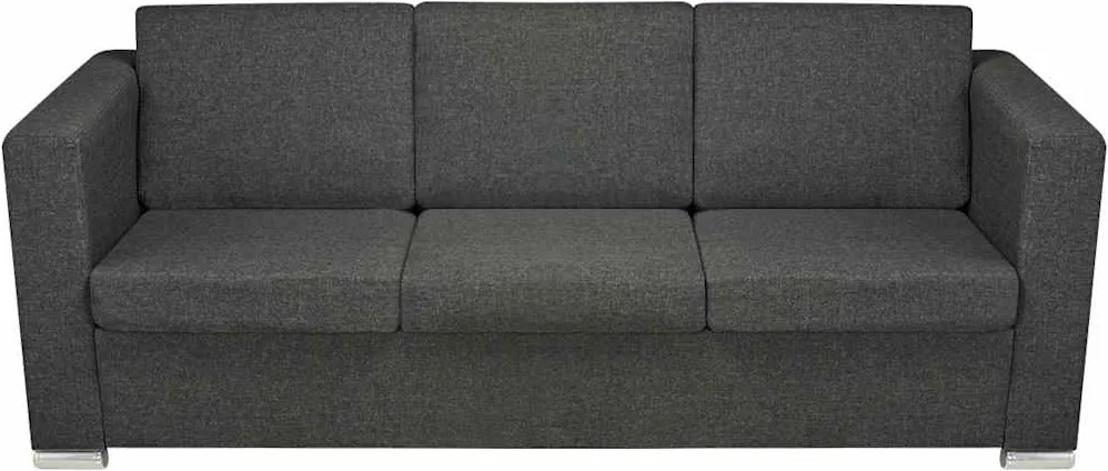3místná pohovka textil tmavě šedá 243584