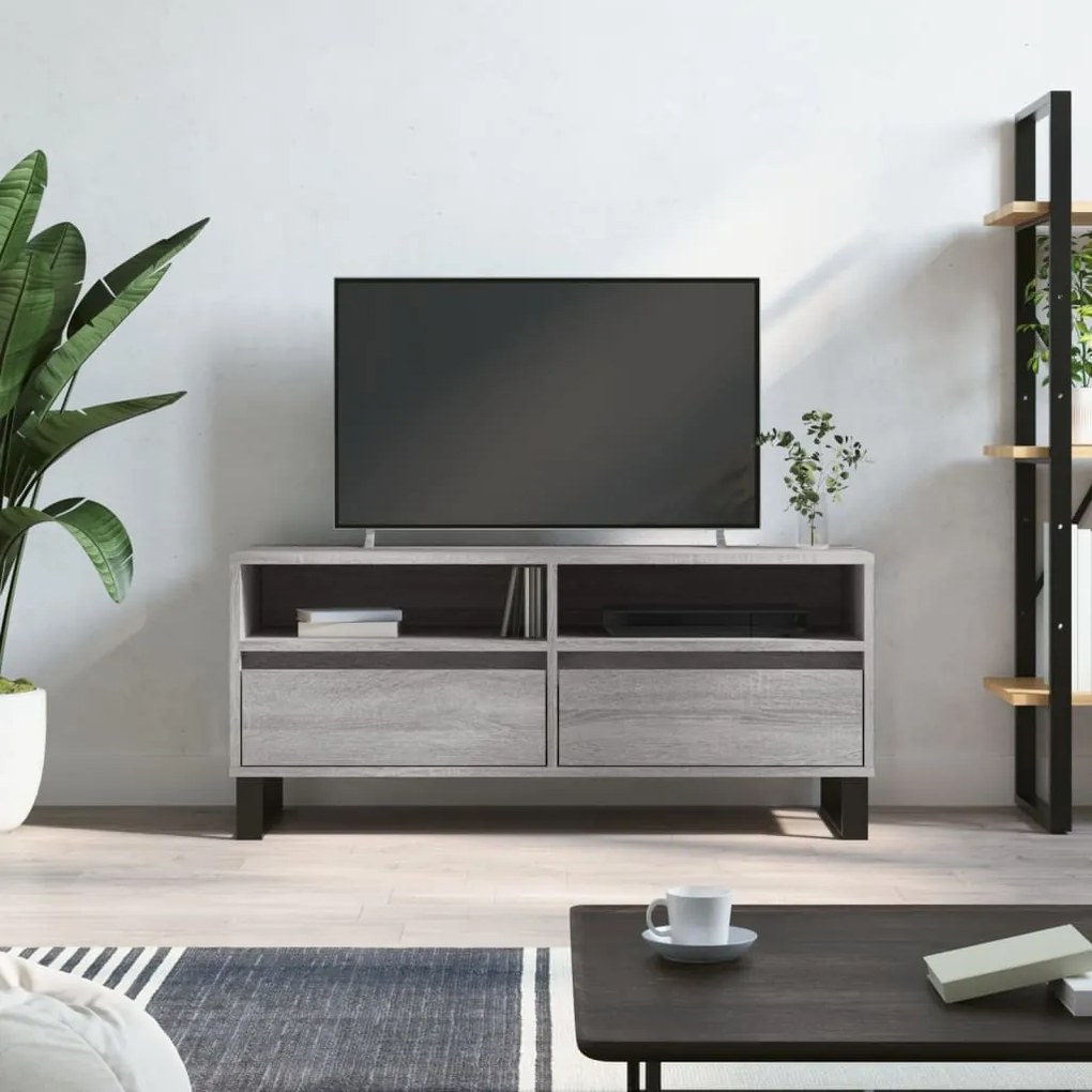 vidaXL TV skříňka šedá sonoma 100 x 34,5 x 44,5 cm kompozitní dřevo