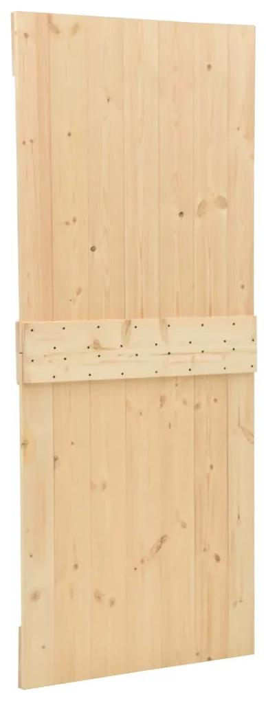 Posuvné dveře se setem kování 80 x 210 cm masivní borové dřevo,  3057585
