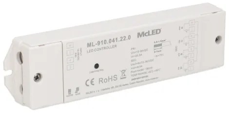 RF přijímač McLED řízení jasu CCT RGBW 4 kanály 4x5A 12-36V ML-910.041.22.0