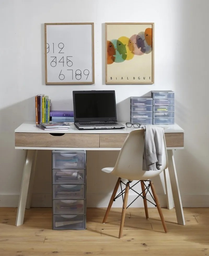 SUNDIS Úložný box se 2 zásuvkami, antracit, OFFICEMIX A4