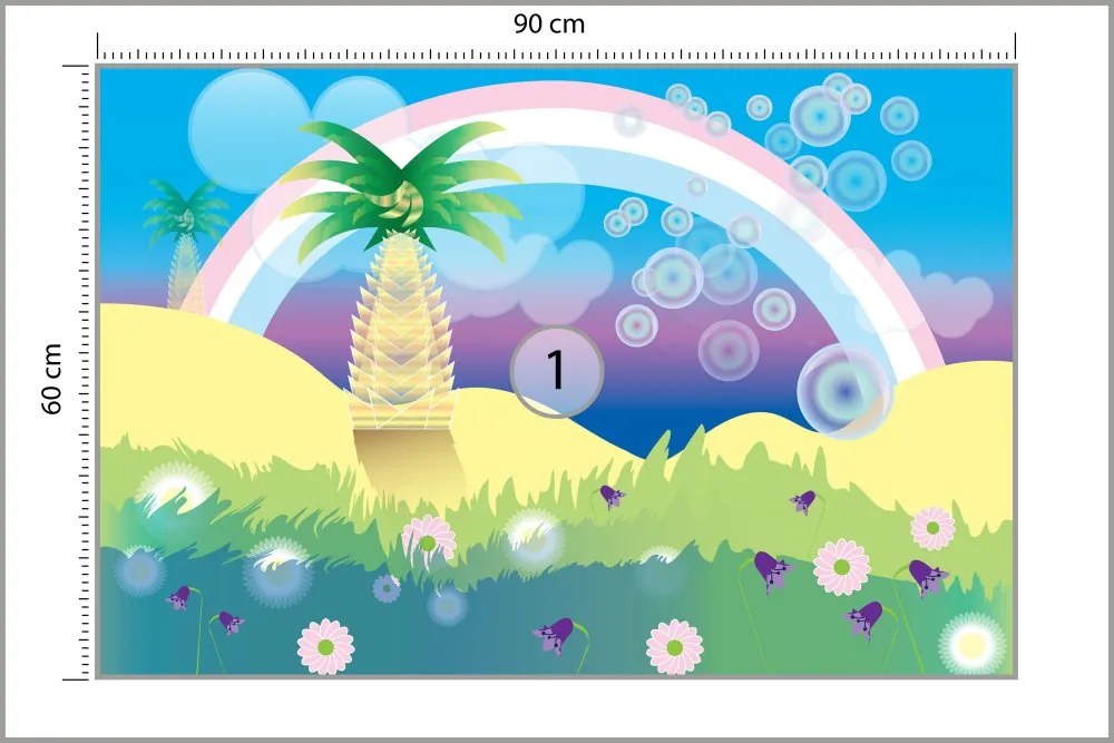 Fototapeta Pro Děti - Rainbow Omyvatelný vlies 152.5x104