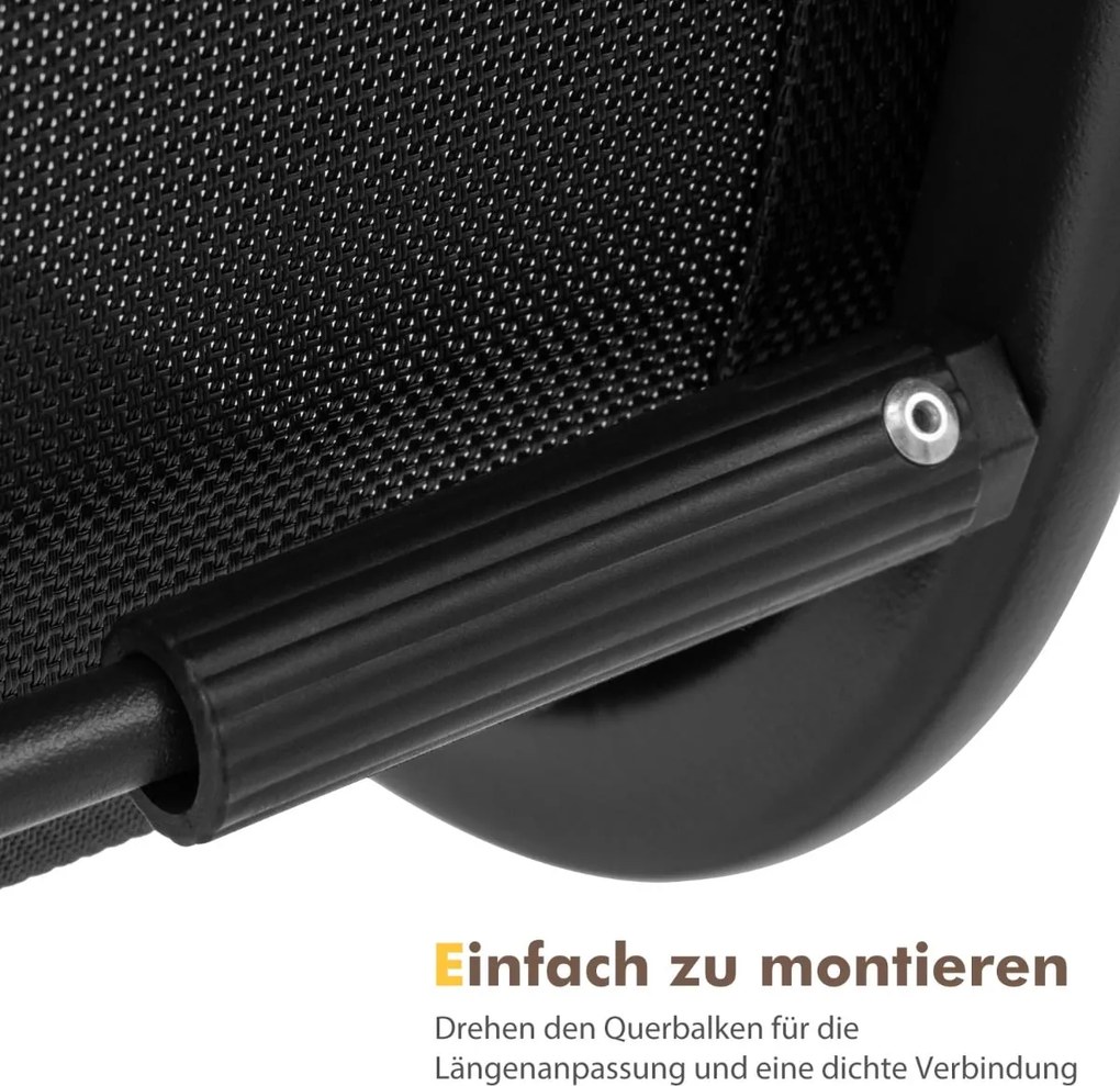 Costway 4 TLG. Terrassenmöbel-Set mit Kaffeetisch aus Gehärtetem Glas Sitzgruppe