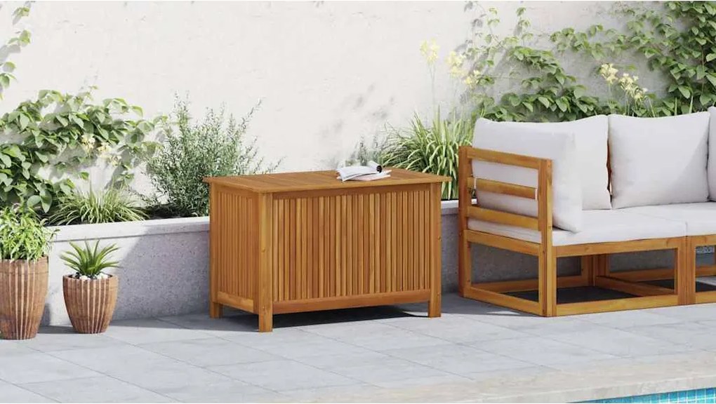 Zahradní úložný box 90 x 50 x 58 cm masivní akáciové dřevo 310282