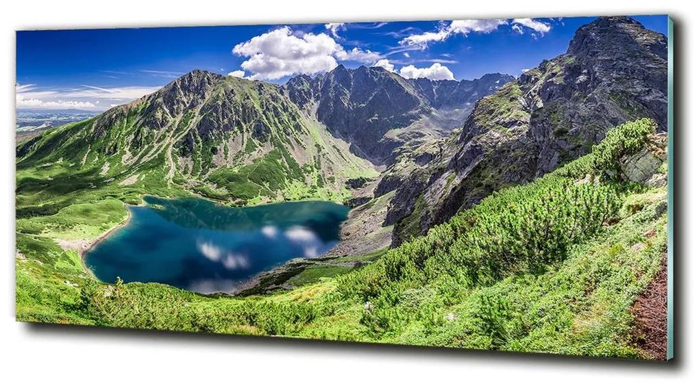 Foto obraz sklo tvrzené Černé jezero Tatry