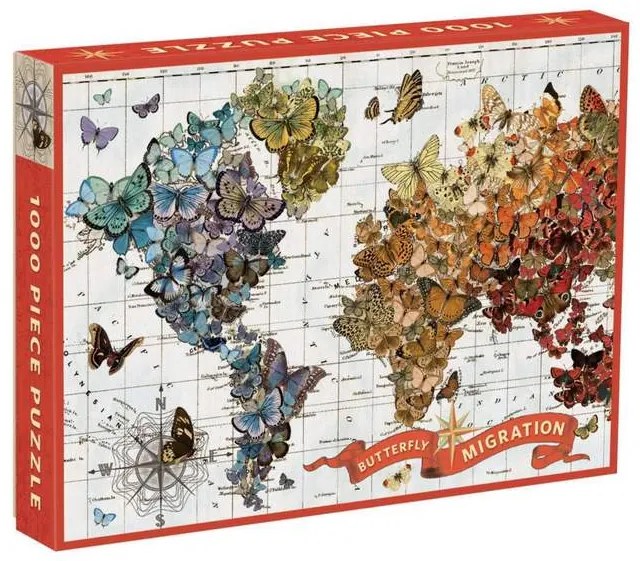 Galison Puzzle Migrace zlatého motýla Wendy 1000 dílků