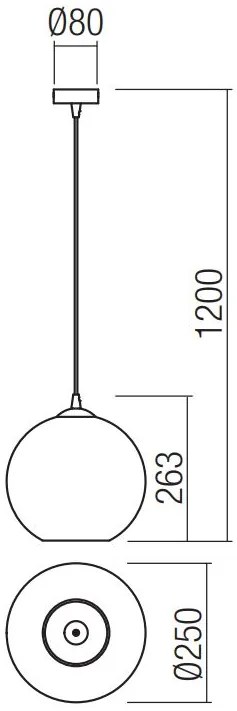 Redo Designové závěsné svítidlo Bowl Ø 25cm Barva: Měděná