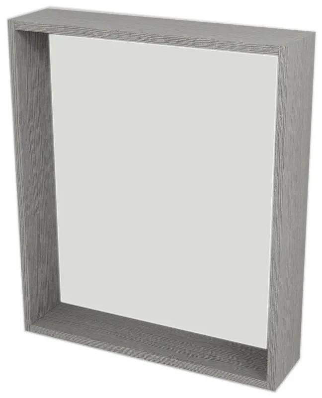 SAPHO - RIWA policové zrcadlo 60x70x15 cm, dub stříbrný RW611