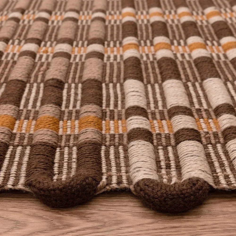 Hnědý ručně tkaný koberec 120x170 cm – Asiatic Carpets