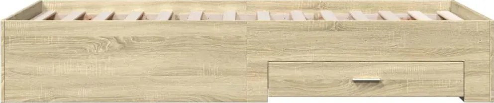 Rám postele se zásuvkami dub sonoma 90x200 cm kompozitní dřevo 3280428