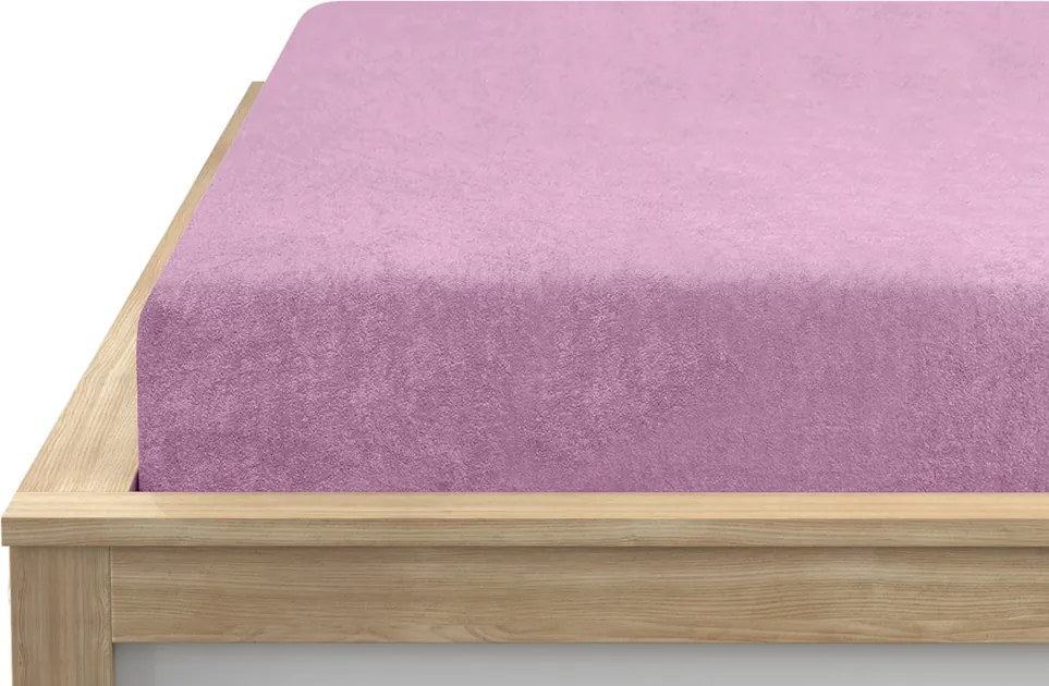 Froté prostěradlo EXCLUSIVE růžové 200x220 cm
