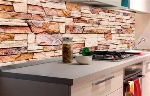 Samolepící tapety za kuchyňskou linku kamenná stěna rozměr 180 cm x 60 cm