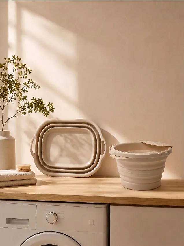 Sinsay - Skládací kbelík s rukojetí - béžová