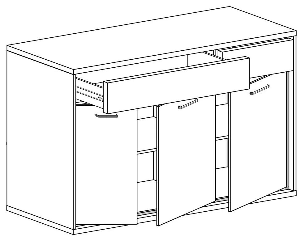 Mediolan - komoda M7 - natural hikora