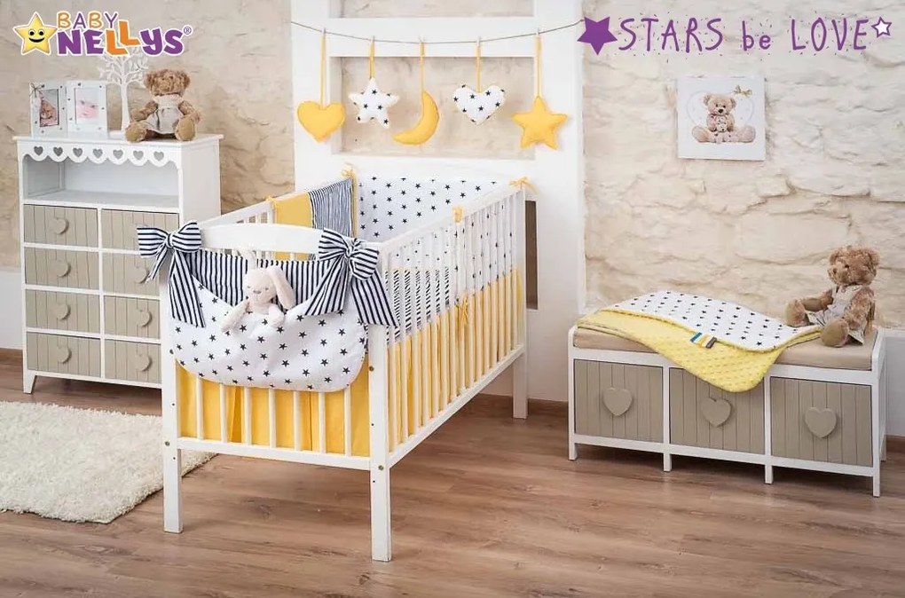 Baby Nellys Mega sada STARS be LOVE č. 9 Velikost povlečení: 135x100