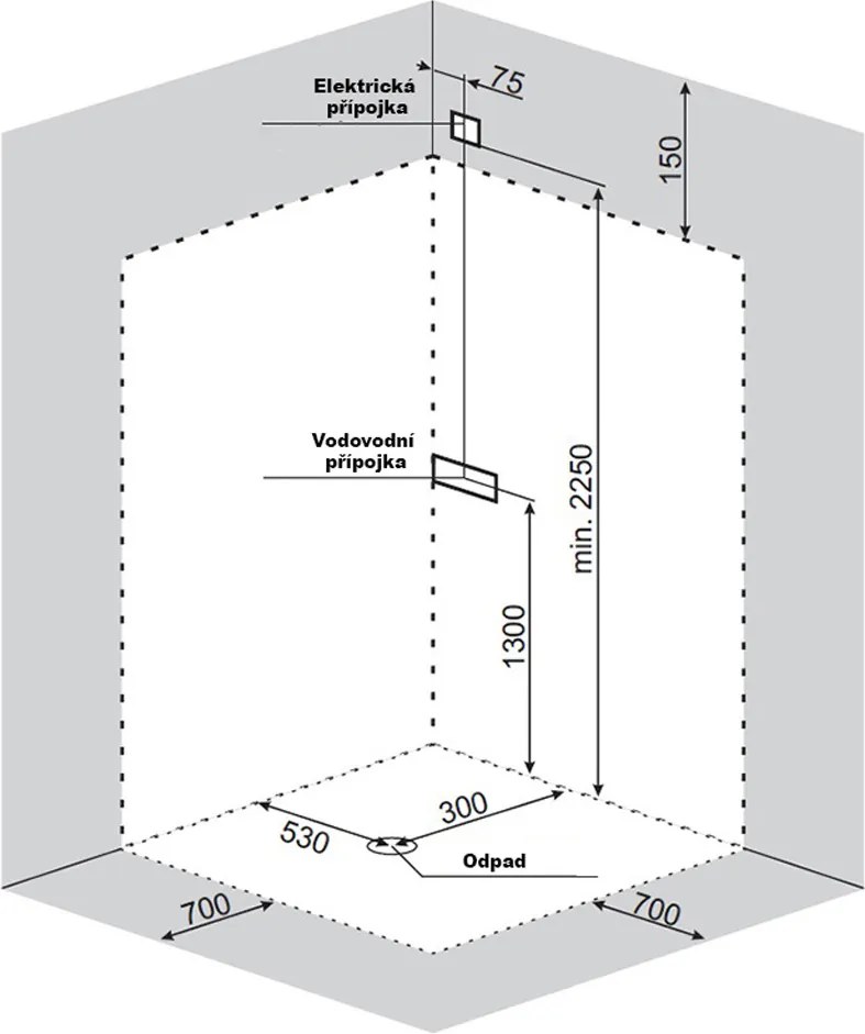 BPS-koupelny Hydromasážní box HYD-Limer 90, 90x90 bez sauny