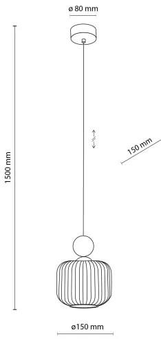 Lustr na lanku BALLO 1xE14/10W/230V béžová