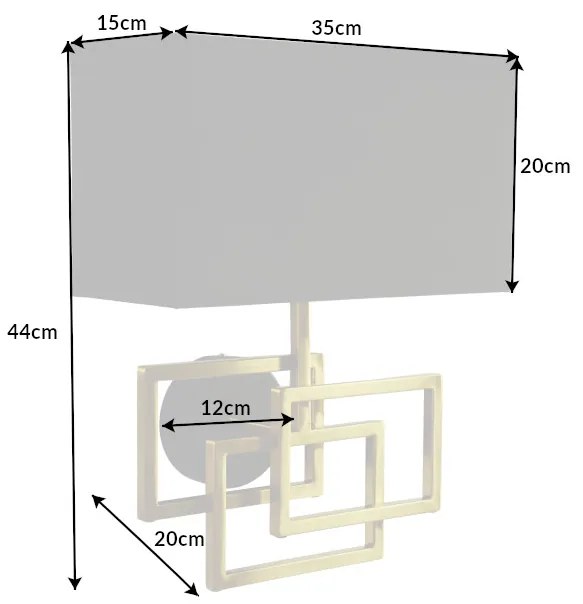 Designová nástěnná lampa Calanthe zlatá