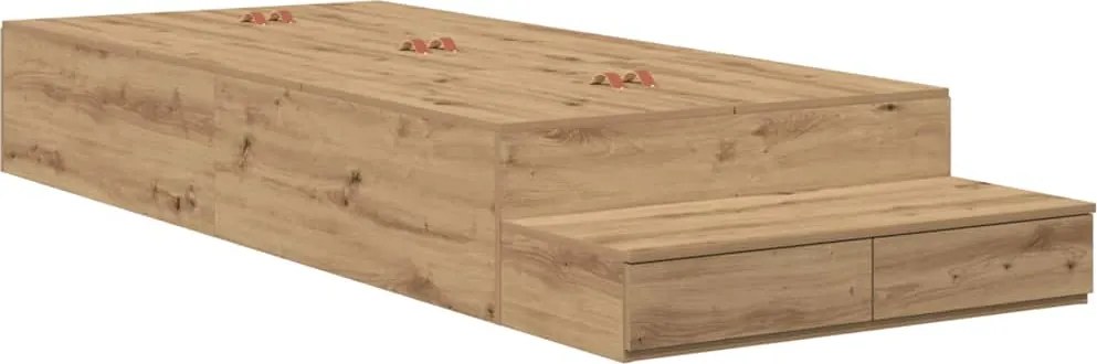 Rám postele s úložným prostorem se dveřmi Artisanový dub 100 cm 3335620