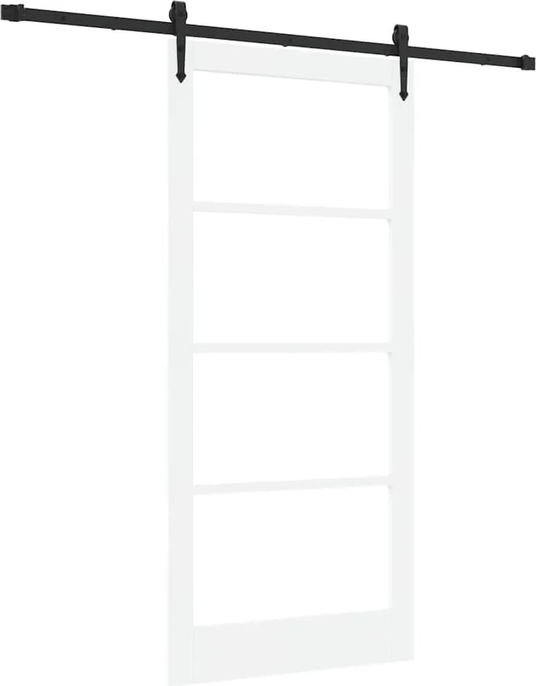 Posuvné dveře 93 x 202 cm Masivní borové dřevo a sklo 3332400