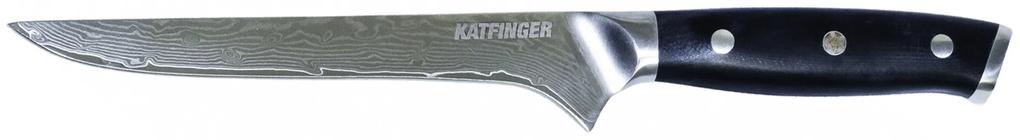 KATFINGER | Damaškový nůž vykošťovací 6,3" (16cm) | černý | KF105