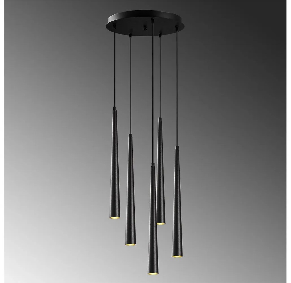 Designový lustr Pearlie 43 cm černý
