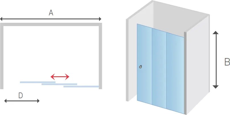 Mereo Mereo, Sprchový set: Lima, trojdílné, zasunovací, chrom ALU,, žlab ke stěně vč. roštu, CK80622KZ
