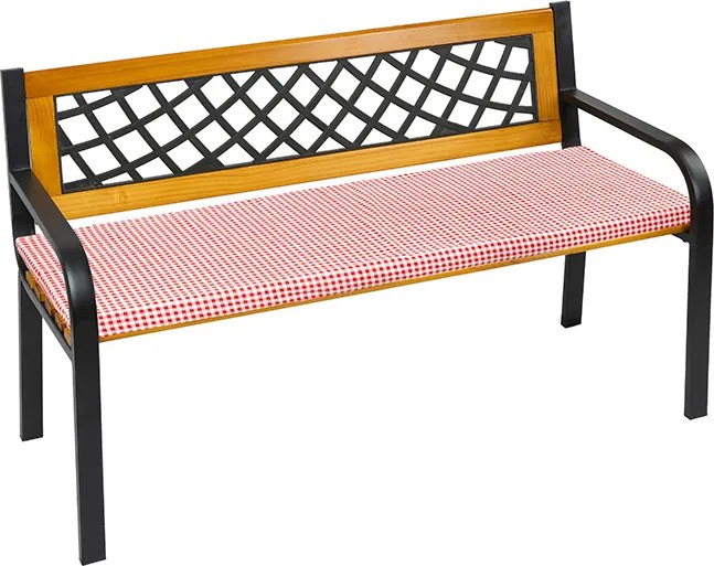 Bellatex Sedák na lavici hladký Červená 40x150 cm