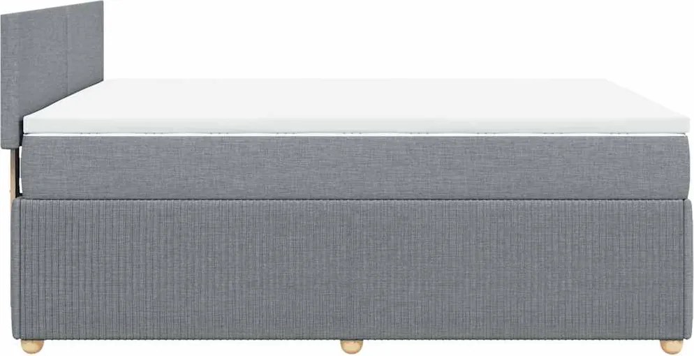 Box spring postel s matrací světle šedá 140 x 200 cm textil 3287472