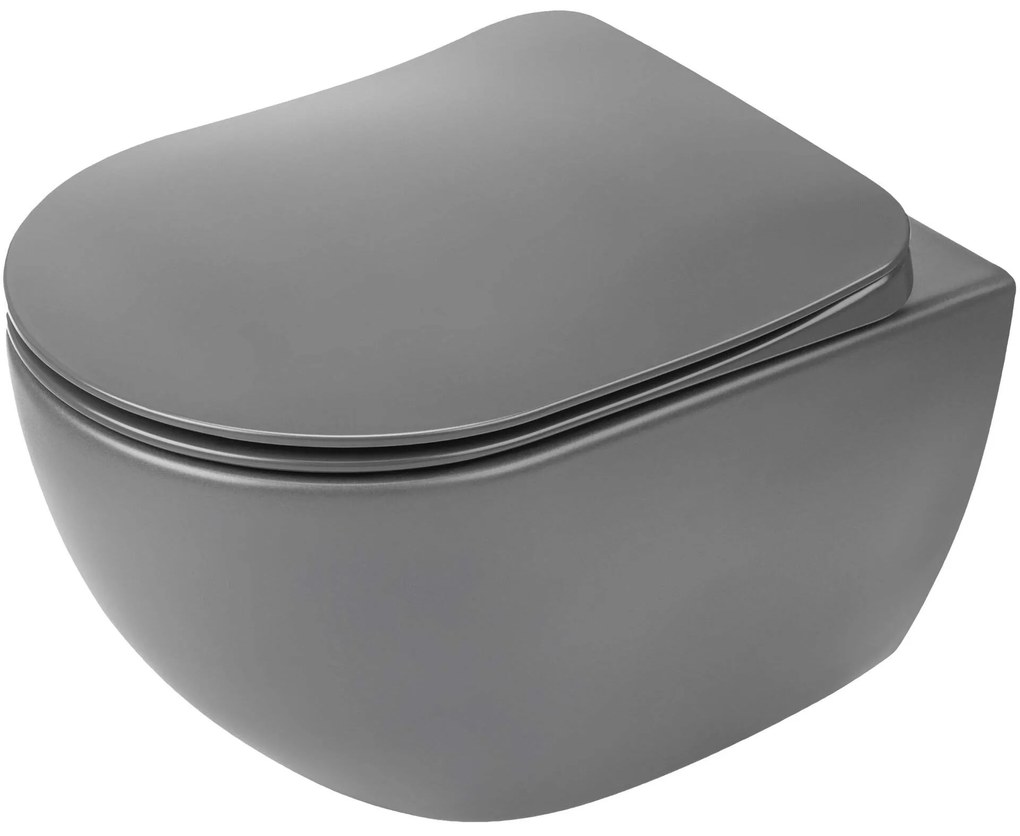 Deante Závěsný WC komplet bez příruby Peonia - , včetně SoftClose sedátka, titan