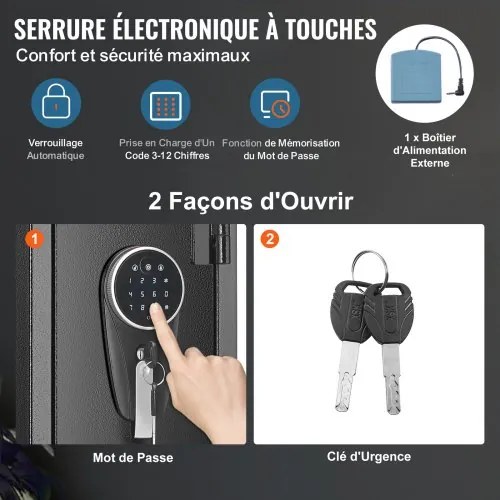 Gun Safe Trezor pro pušky s digitální klávesnicí a zámkem pro 3 pušky a 4 pistole