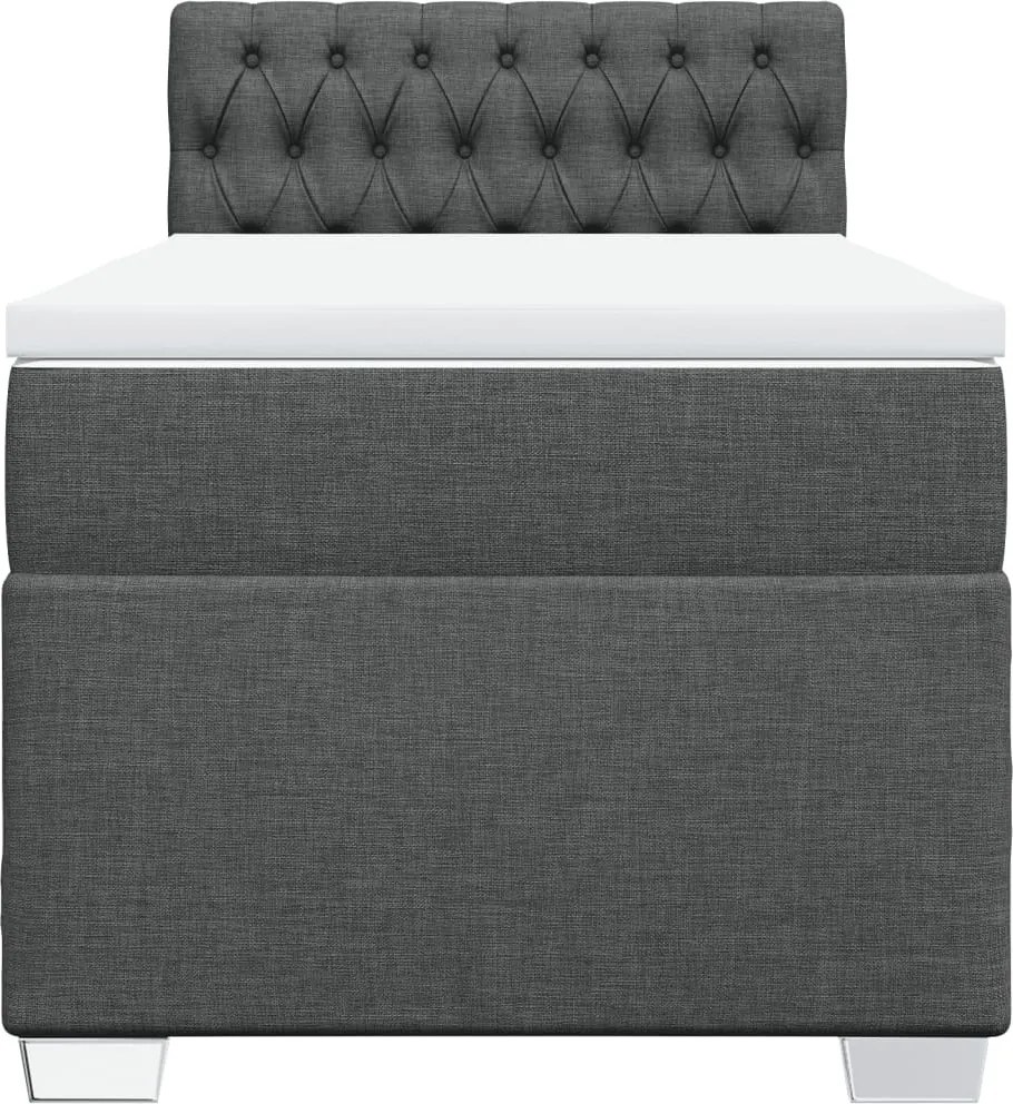 Box spring postel s matrací tmavě šedá 80 x 200 cm textil 3288023