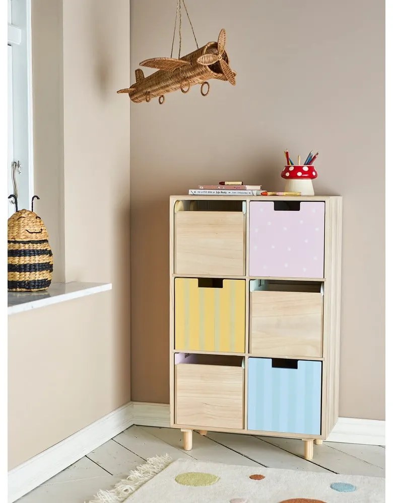 Dětská komoda z masivu pavlovnie v přírodní barvě 55x88,5x25,5 cm Calle – Bloomingville Mini