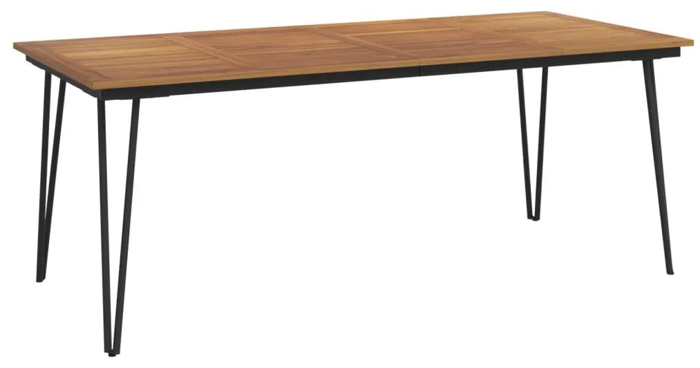 vidaXL Zahradní stůl s nohami typu hairpin 200x90x75 cm masivní akácie